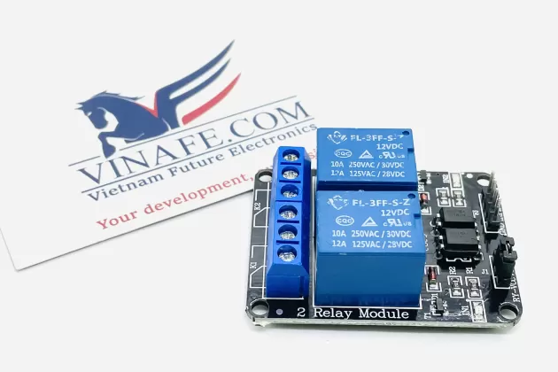 Module Relay 2 Kênh 12V 10A Âm Kích